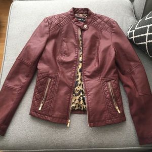 Black Rivet | Jackets & Coats | Red Faux Leather Jacket | Poshmark